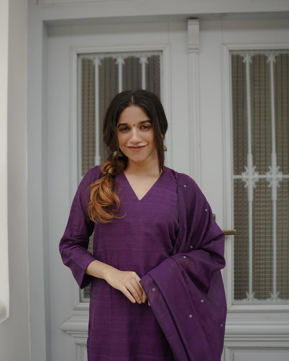 Elevate Everyday Elegance with Vedora's Signature Cotton Kurta Set